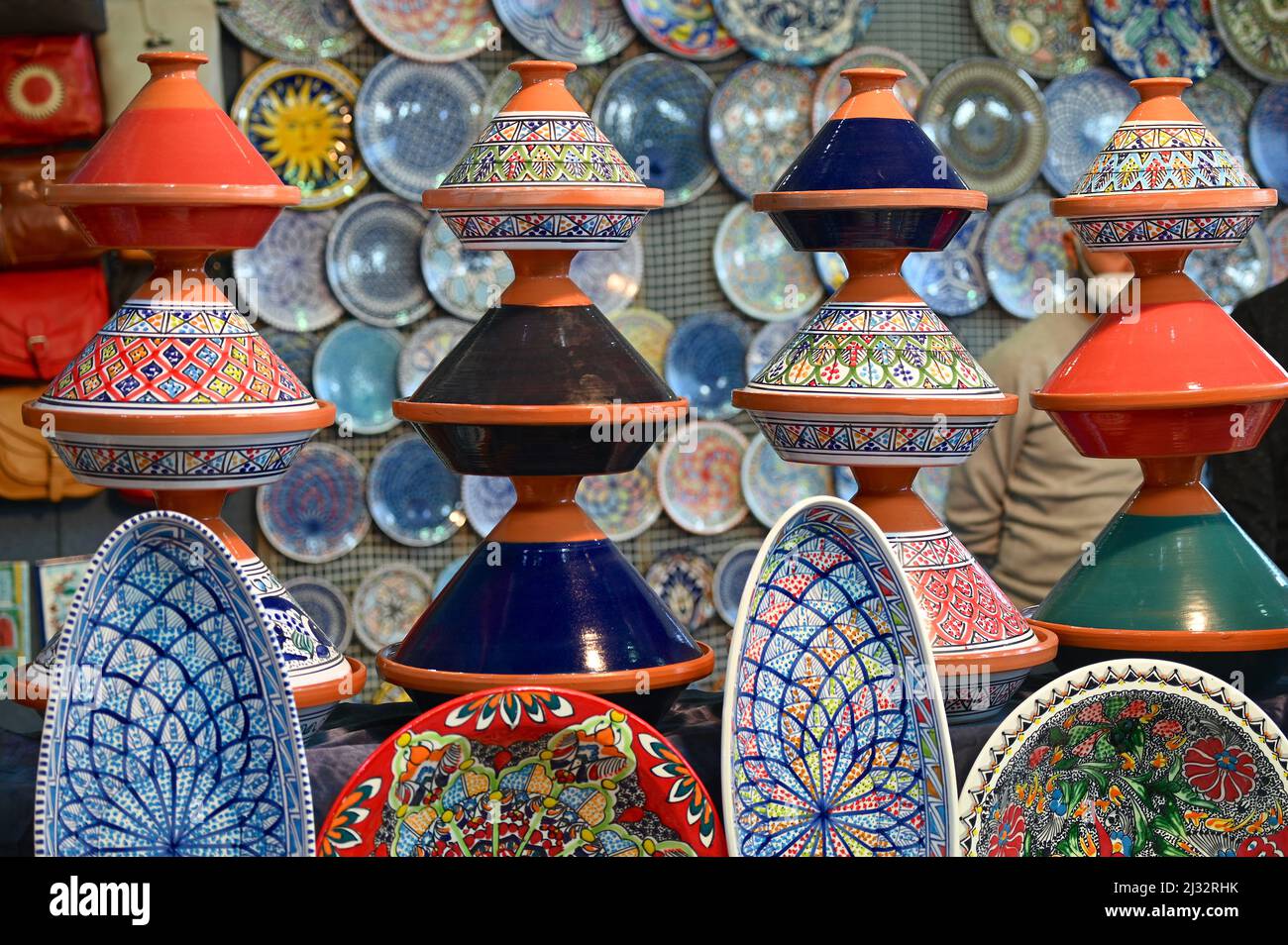 The traditional Moroccan pottery and kitchenware on display for ...