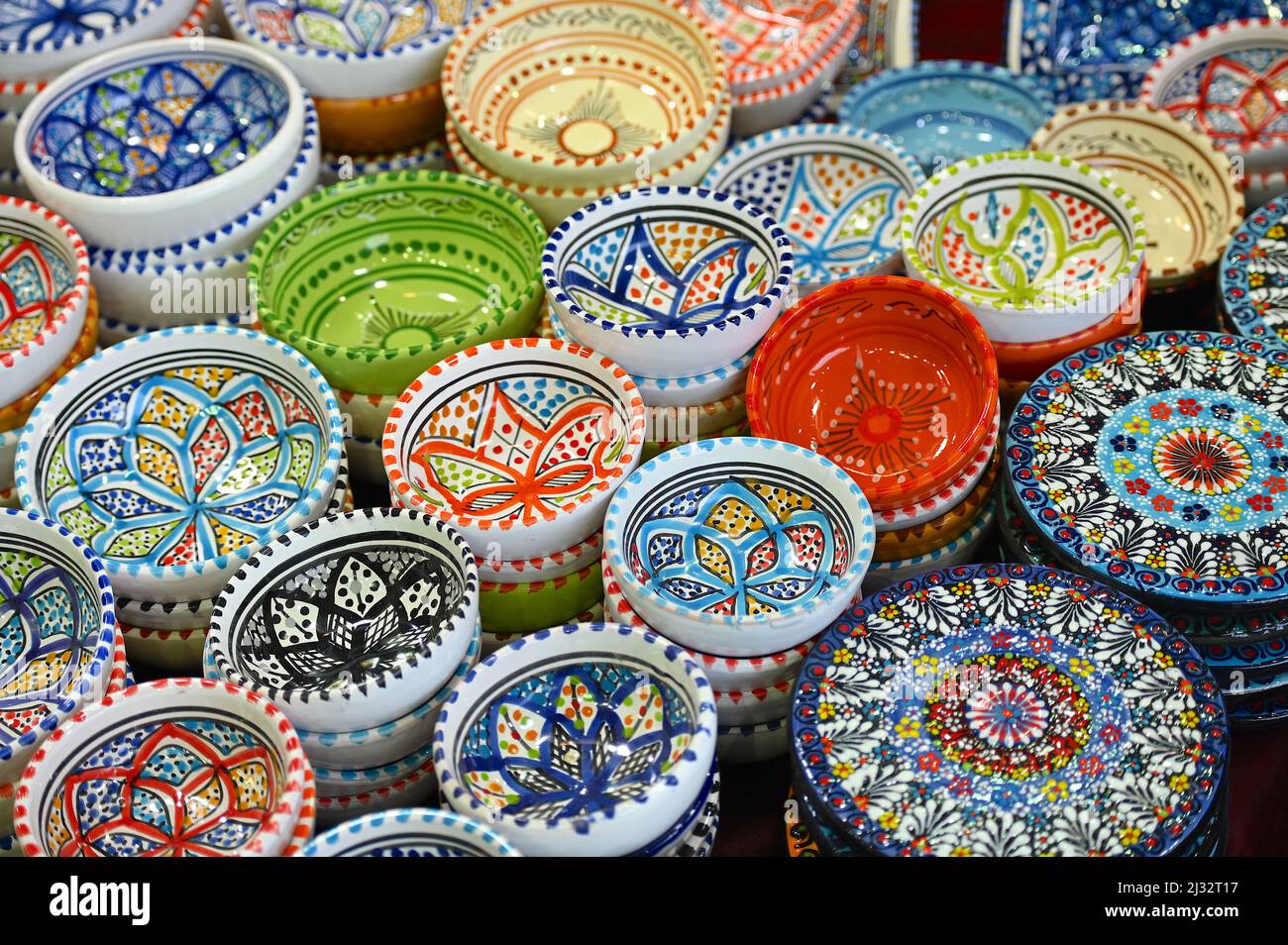 The traditional Moroccan pottery and kitchenware on display for ...