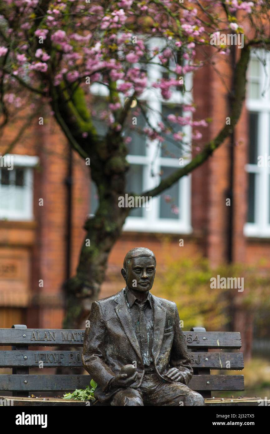 The Alan Turing Memorial, situated in Sackville Park in Manchester ...