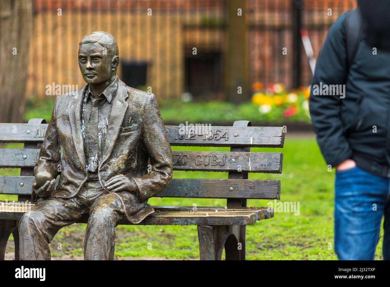 The Alan Turing Memorial, situated in Sackville Park in Manchester ...
