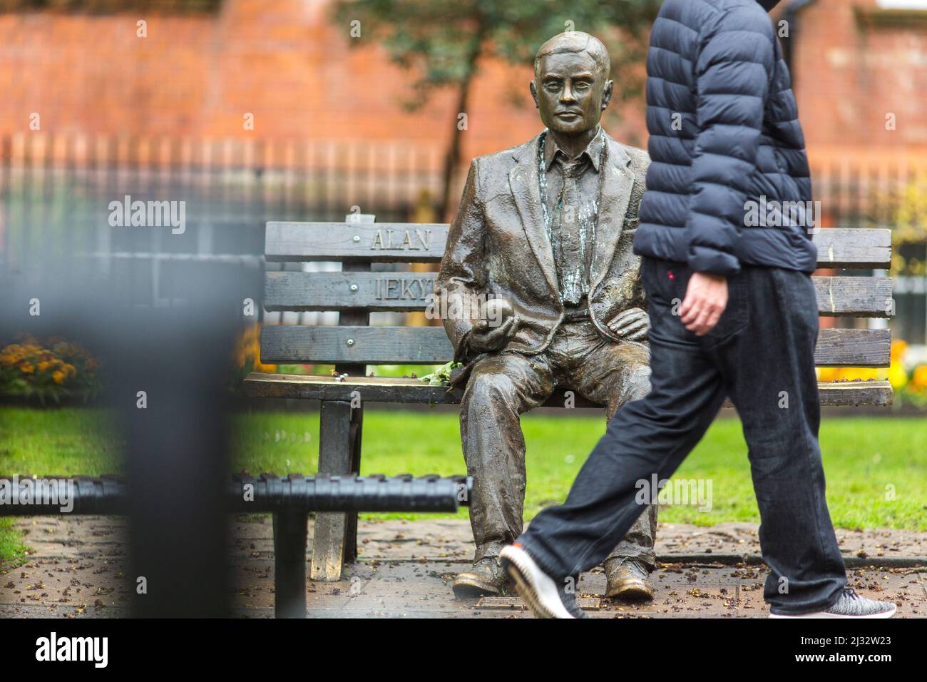 The Alan Turing Memorial, situated in Sackville Park in Manchester ...