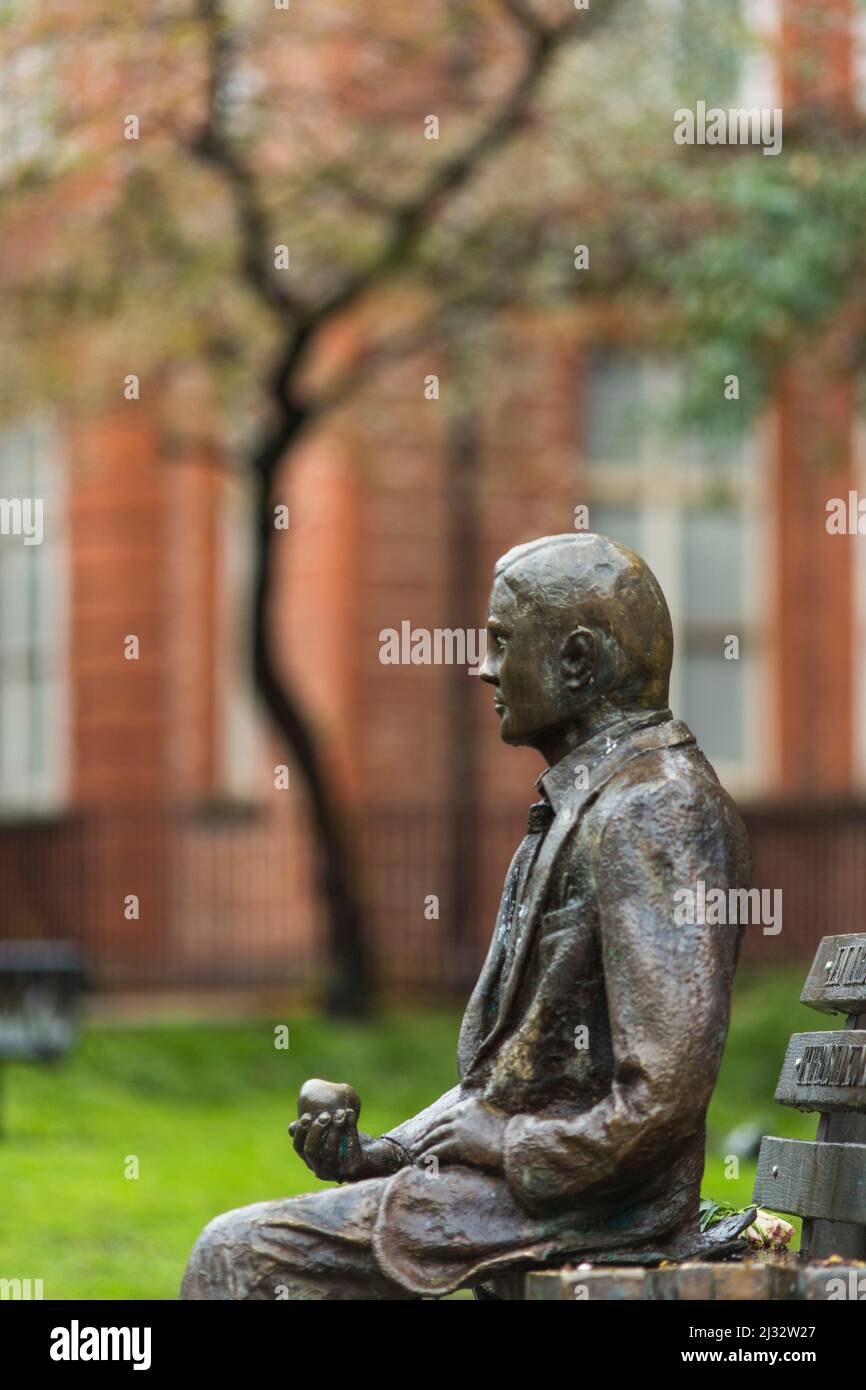The Alan Turing Memorial, situated in Sackville Park in Manchester ...