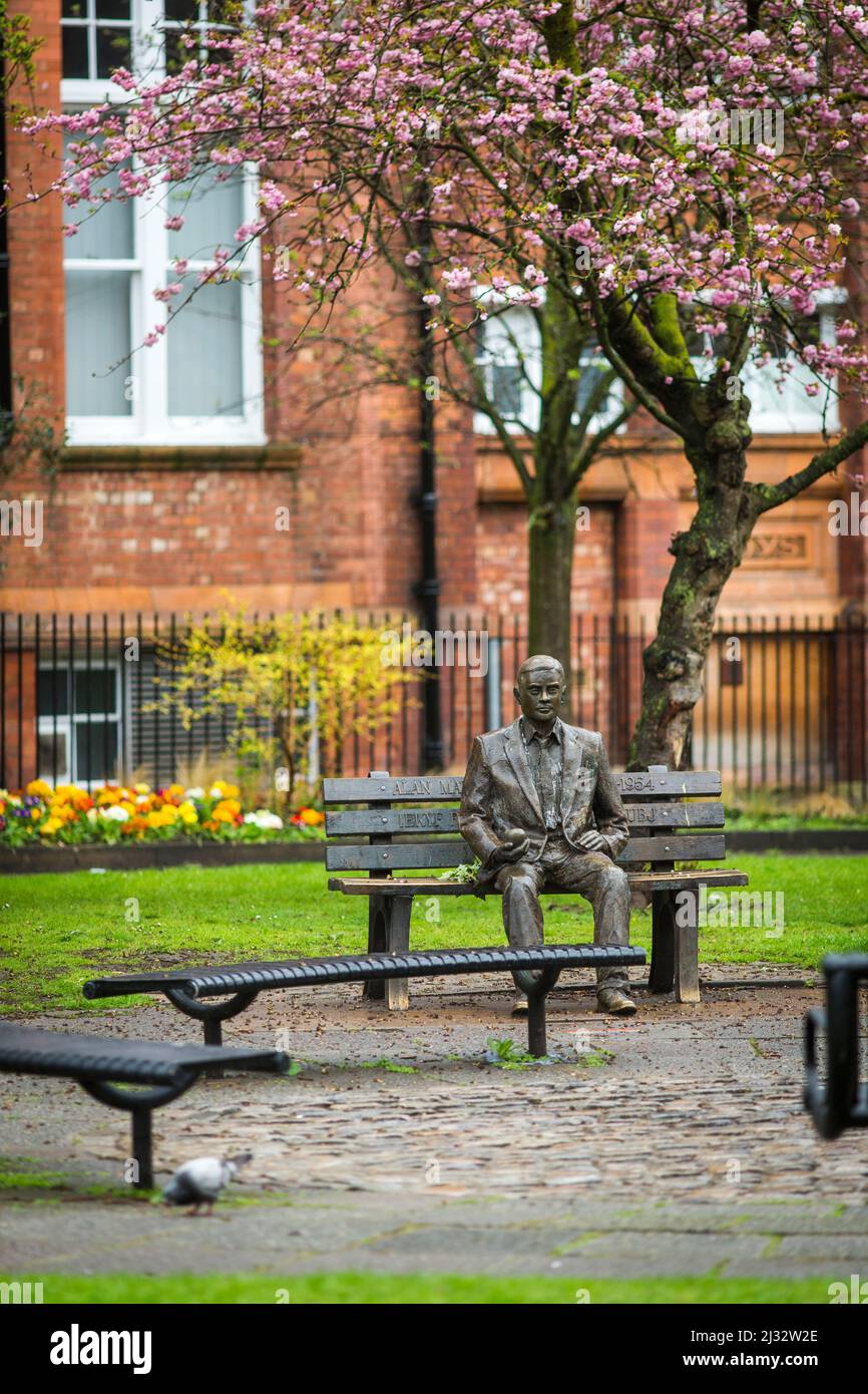 The Alan Turing Memorial, situated in Sackville Park in Manchester ...