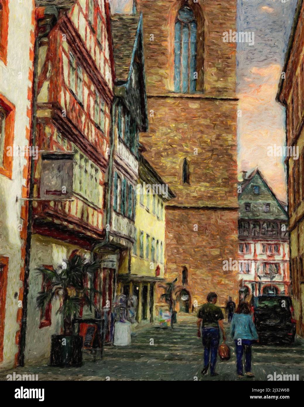 Colorful painting modern artistic artwork, real brush strokes, drawing ...