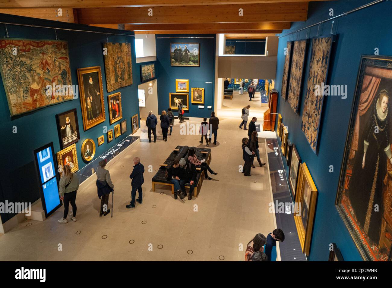 Interior of the Burrell Collection museum in Pollok Park Glasgow after ...