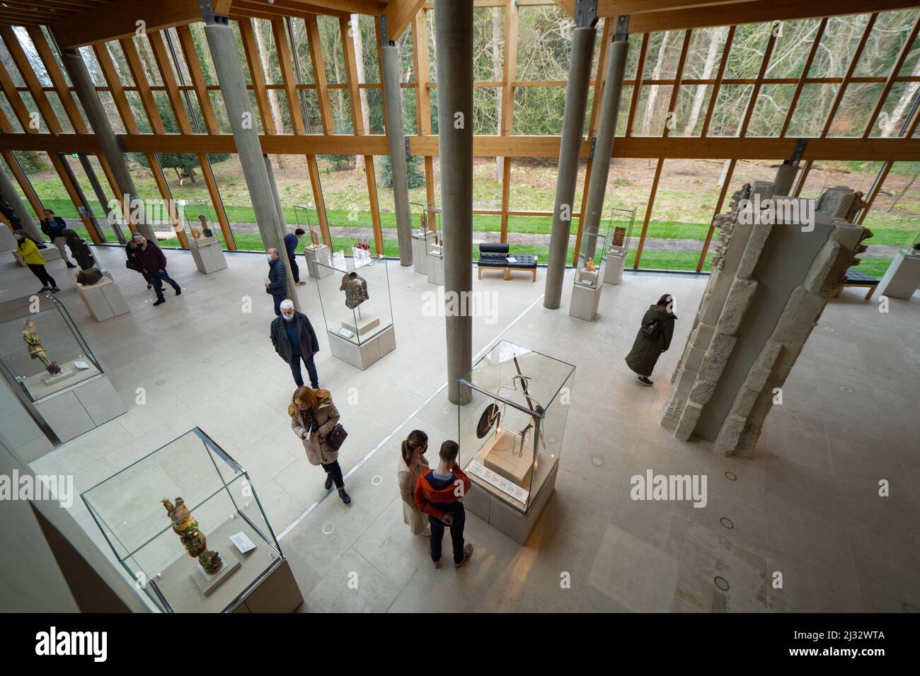Interior of the Burrell Collection museum in Pollok Park Glasgow after ...