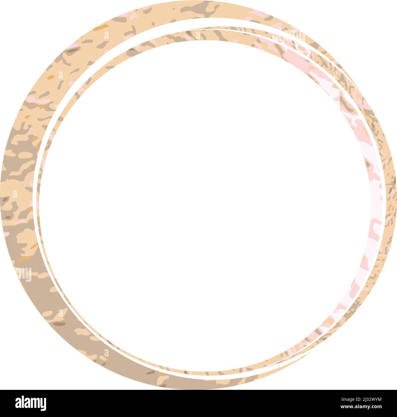 Circle frame in pastel tones on a white background for invitation cards ...