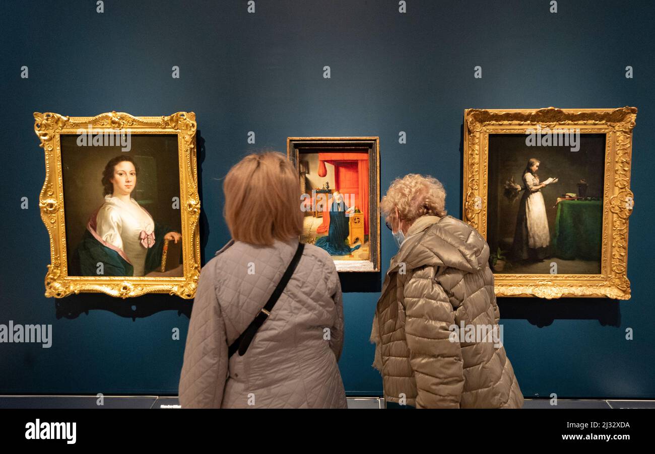 Interior of the Burrell Collection museum in Pollok Park Glasgow after ...