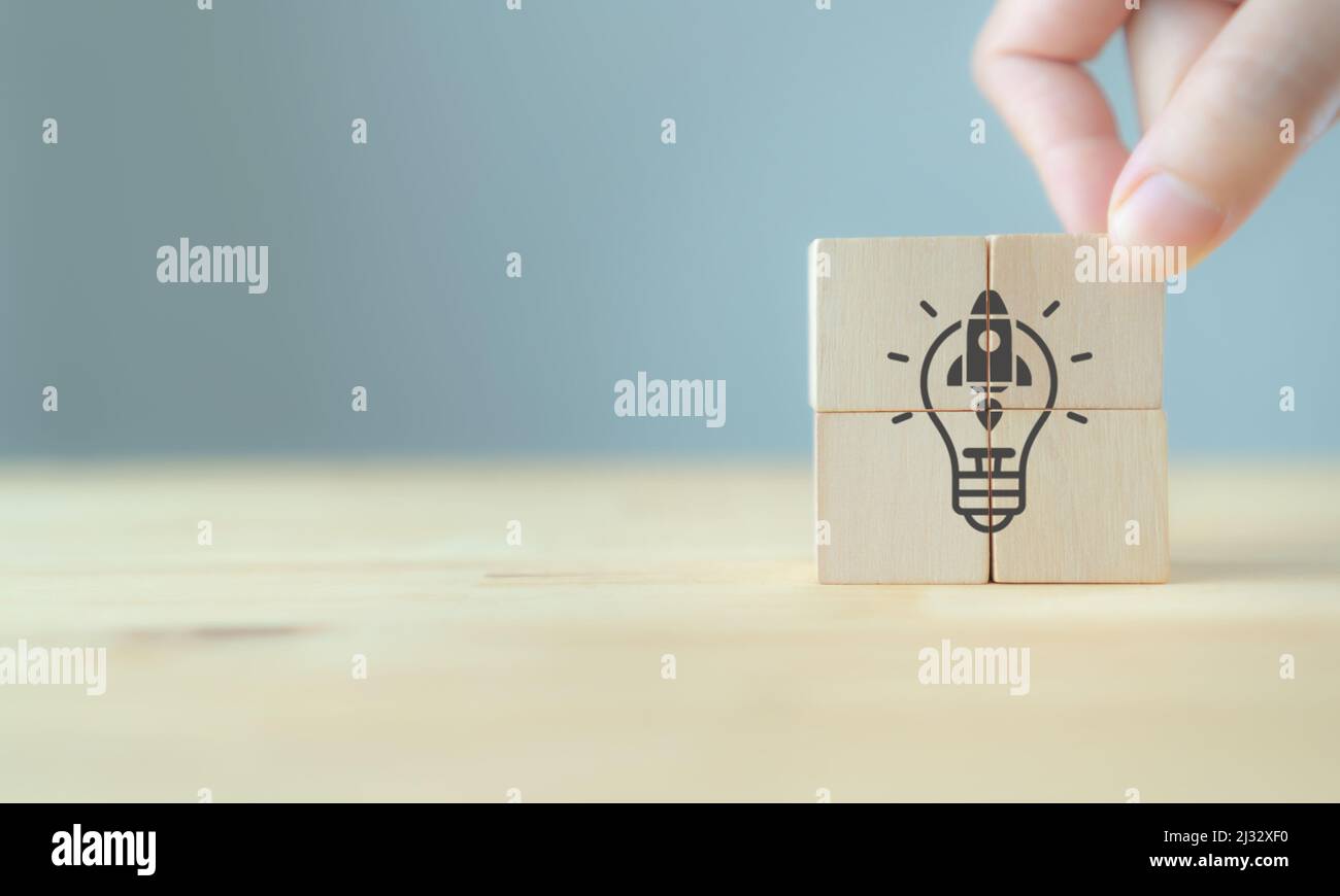 Launching idea, startup business concept. Beyond competitors, good plan ...