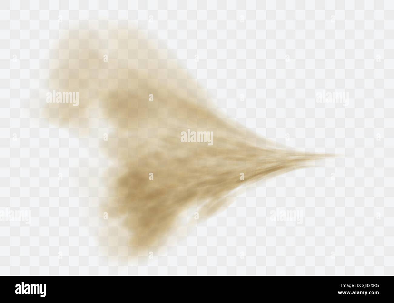 Desert sandstorm, brown dusty cloud or dry sand flying with gust of ...