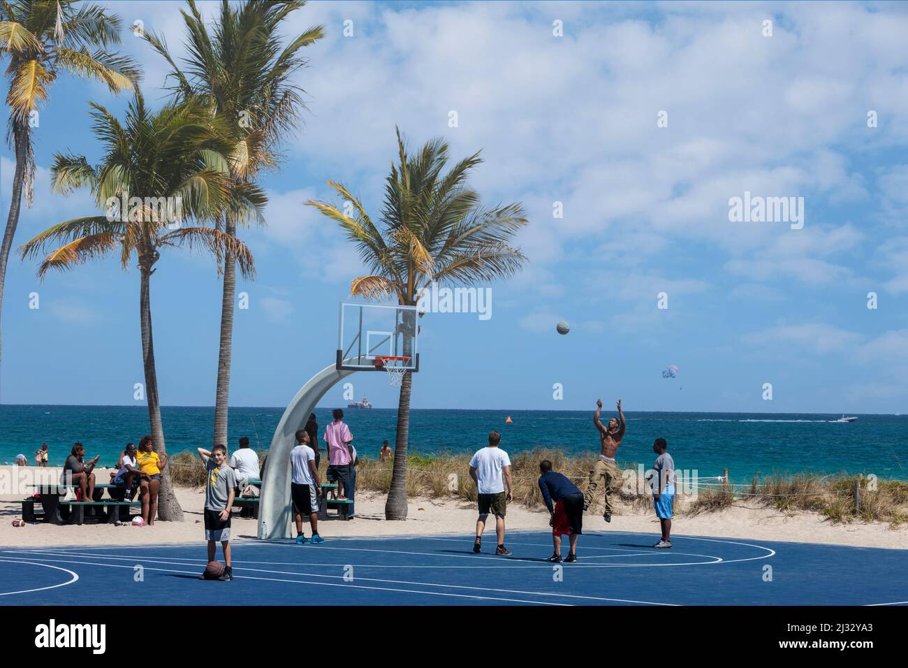 Ft. Lauderdale, Florida. Beach Scene Stock Photo - Alamy