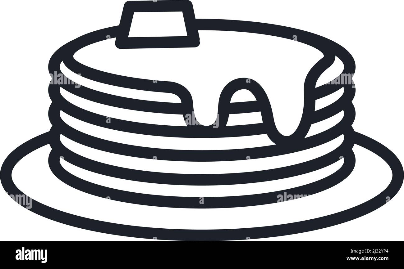 Pancakes icon. Vector isolated bakery line icons Stock Vector Image ...