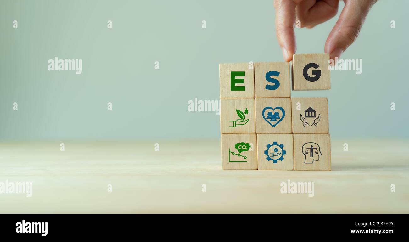 ESG concept of environmental, social and governance. Sustainable ...
