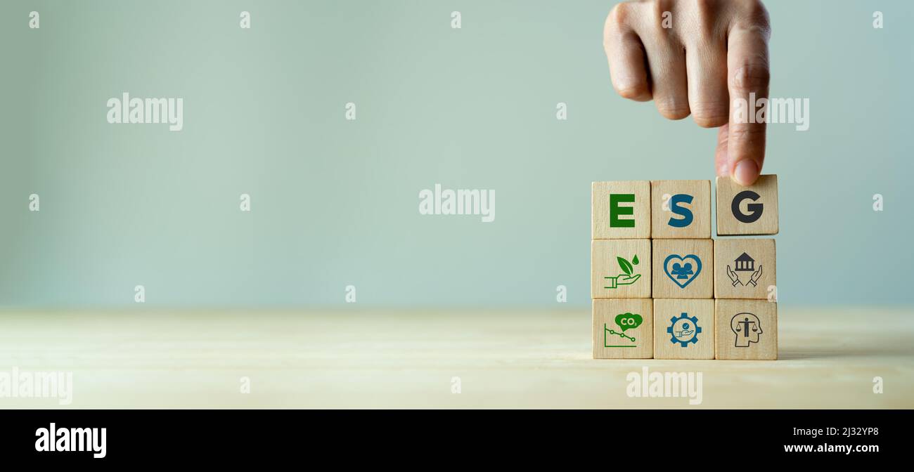 ESG concept of environmental, social and governance. Sustainable ...