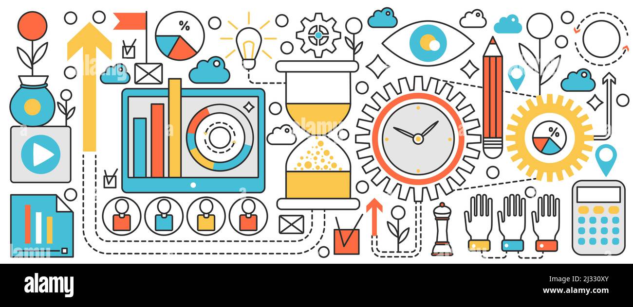 Time management technology. Productivity of processes and business ...