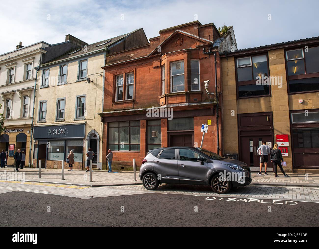 A view of the High Street in the North Ayrshire town of Irvine in ...