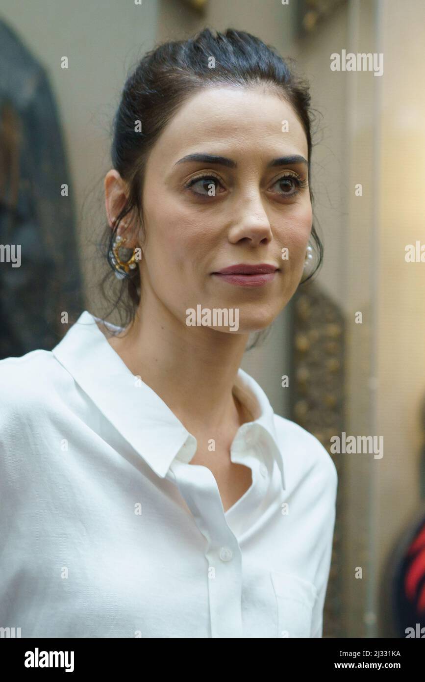 Madrid, Spain. 05th Apr, 2022. Actress Cansu Dere poses during her ...