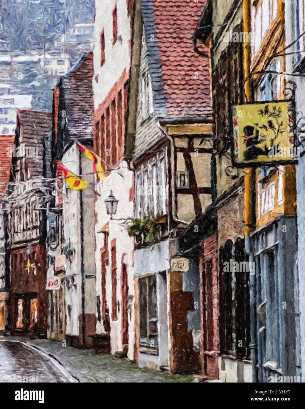 Colorful painting modern artistic artwork, real brush strokes, drawing ...