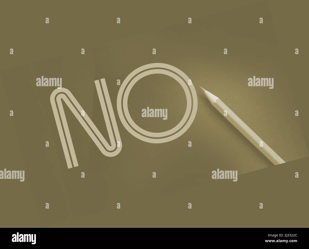 Pencil writing word NO over black background. Refuce concept Stock ...