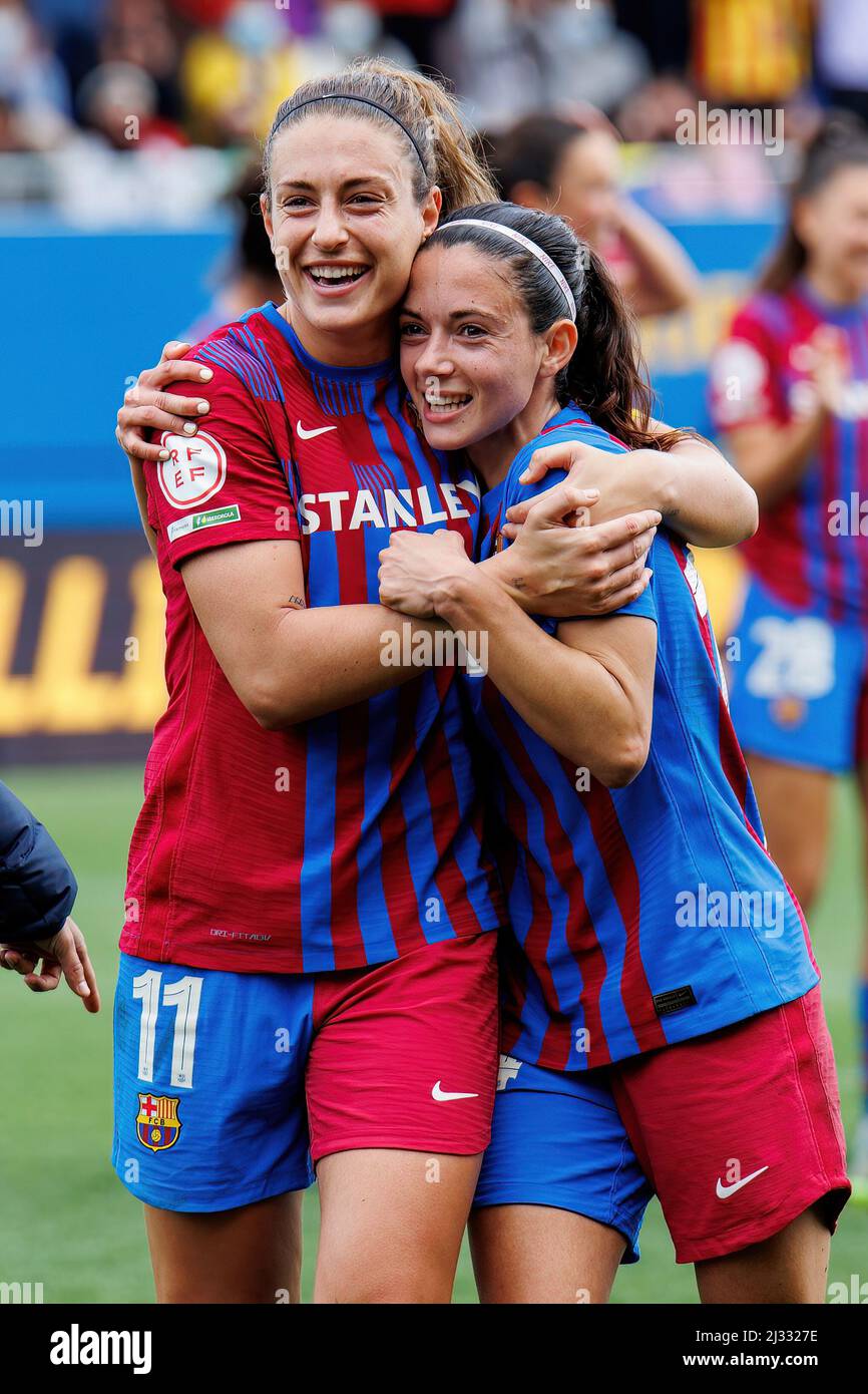 BARCELONA - MAR 13: Alexia (L) and Aitana (R) celebrate the title ...