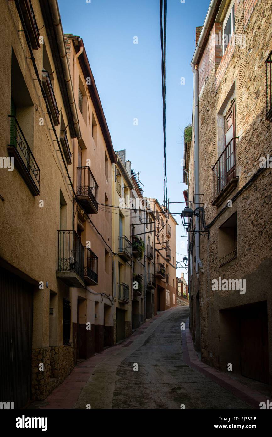 Old street at Falset, Priorat of Tarragona, Spain Stock Photo - Alamy