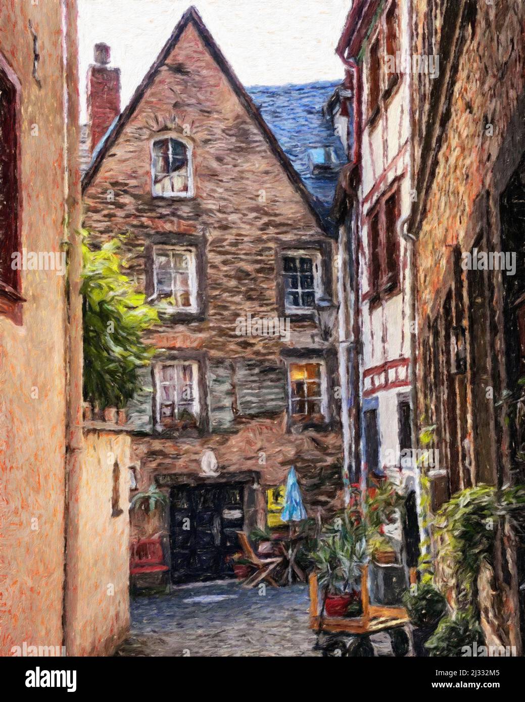 Colorful painting modern artistic artwork, real brush strokes, drawing ...