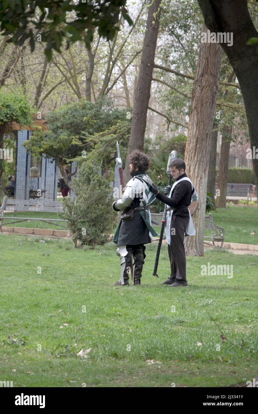 medieval duel sward fighting Stock Photo - Alamy
