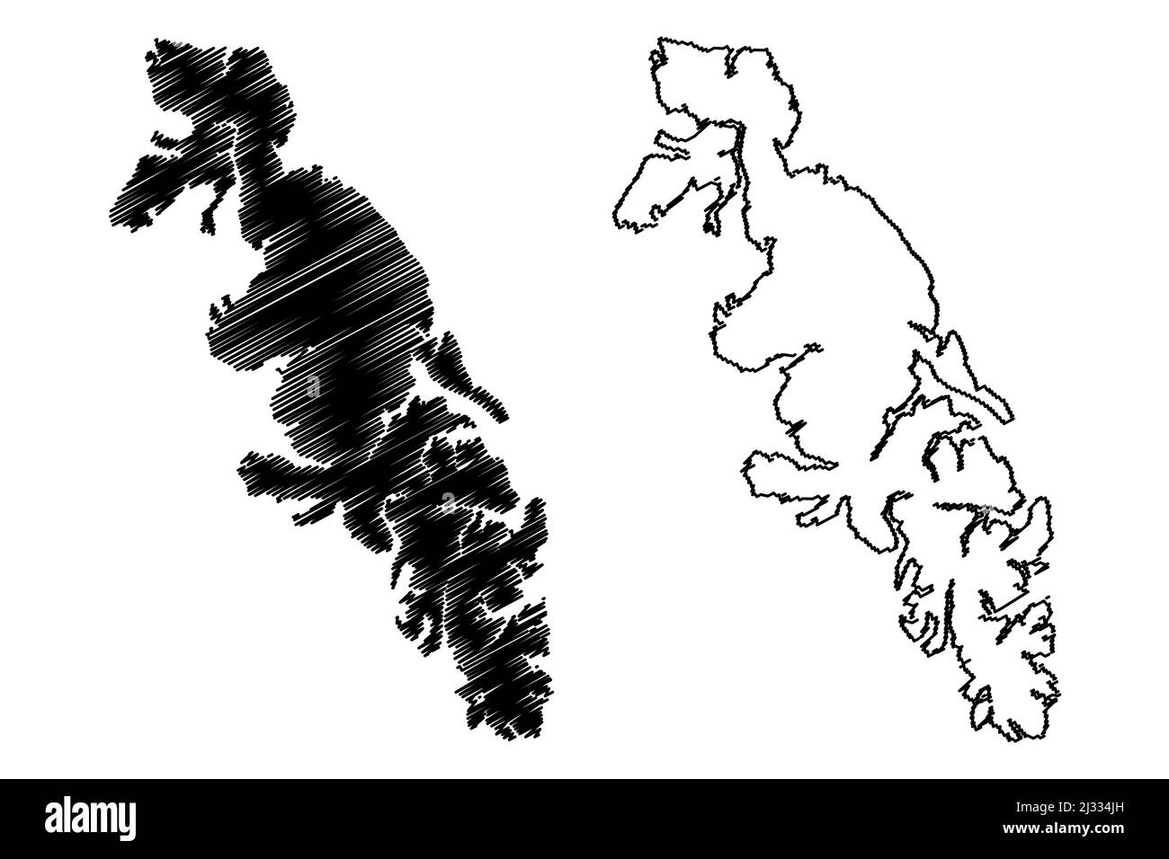 Alexander archipelago map hi-res stock photography and images - Alamy