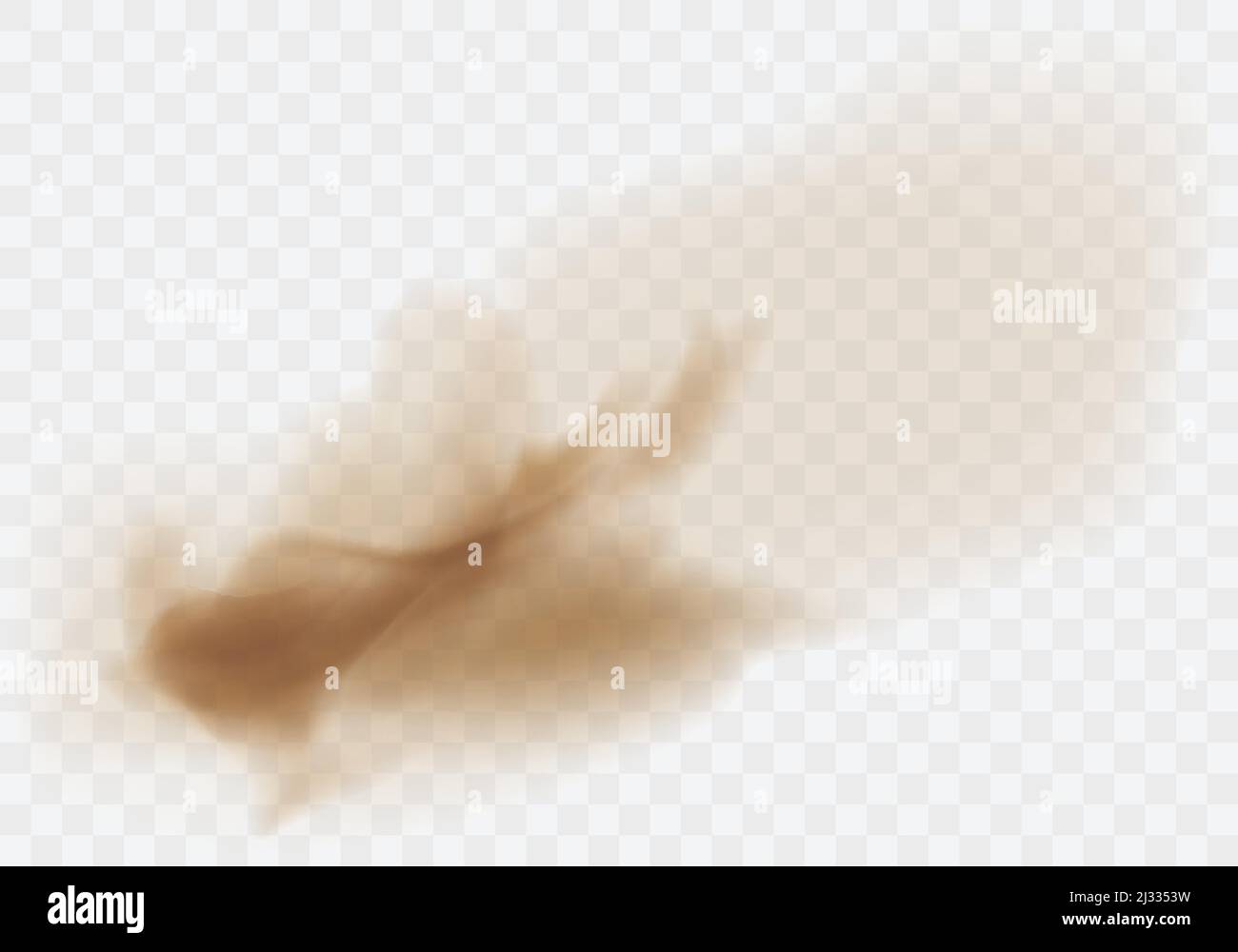 Desert sandstorm, brown dusty cloud or dry sand flying with gust of ...