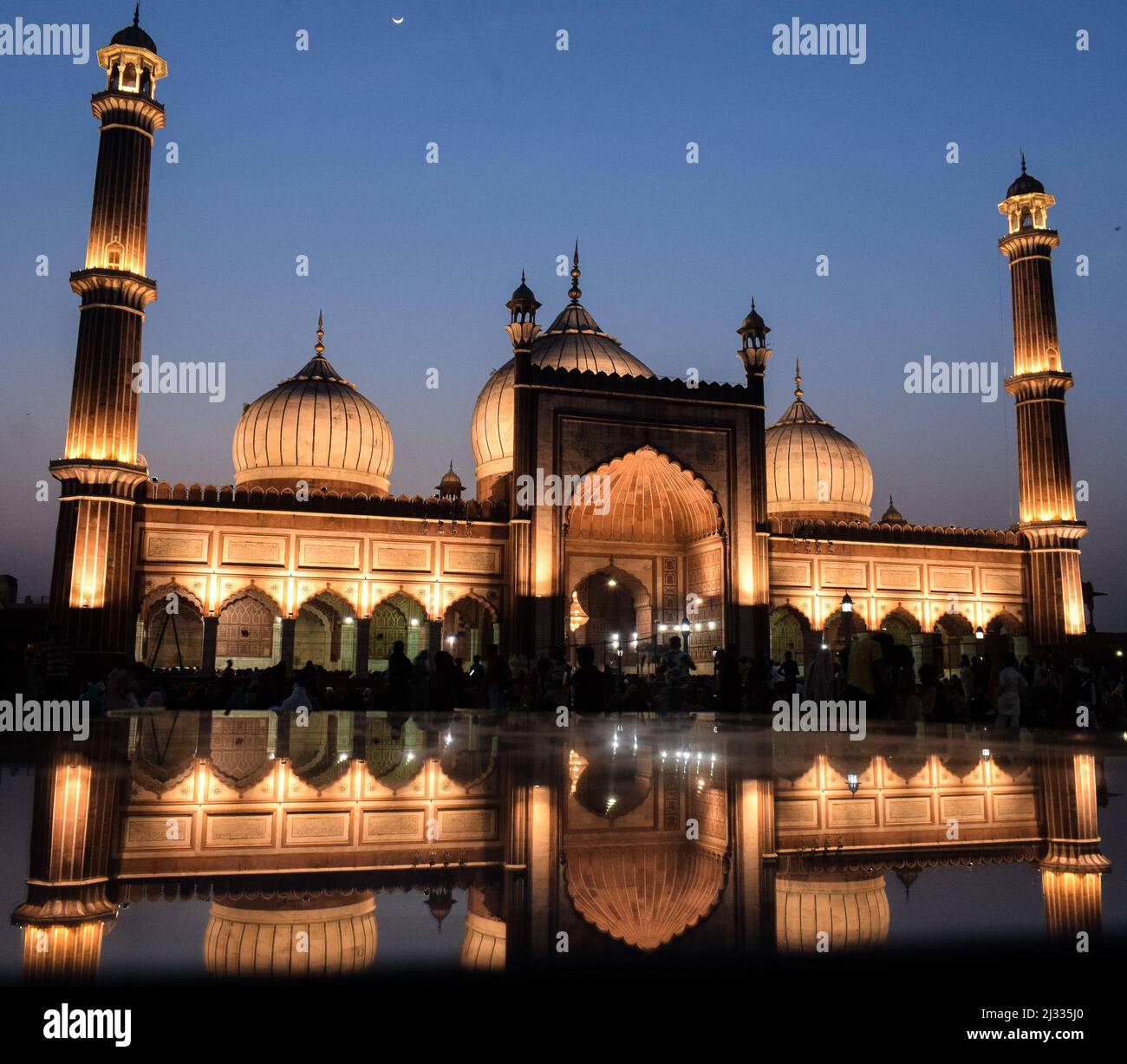 Illuminated jama masjid mosque hi-res stock photography and images - Alamy