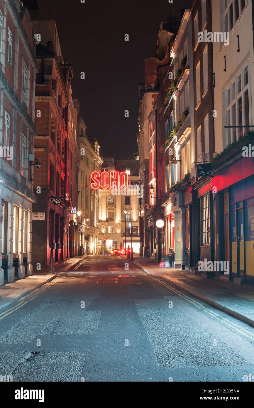 Soho london night street hi-res stock photography and images - Alamy