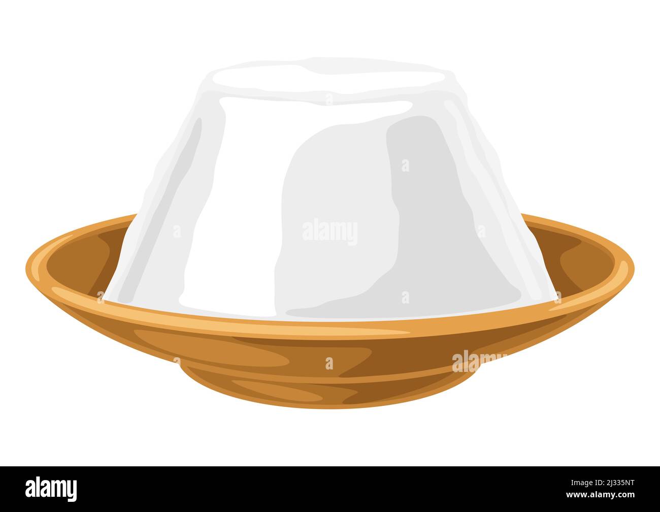 Illustration of cottage cheese. Dairy product. Object for food industry ...