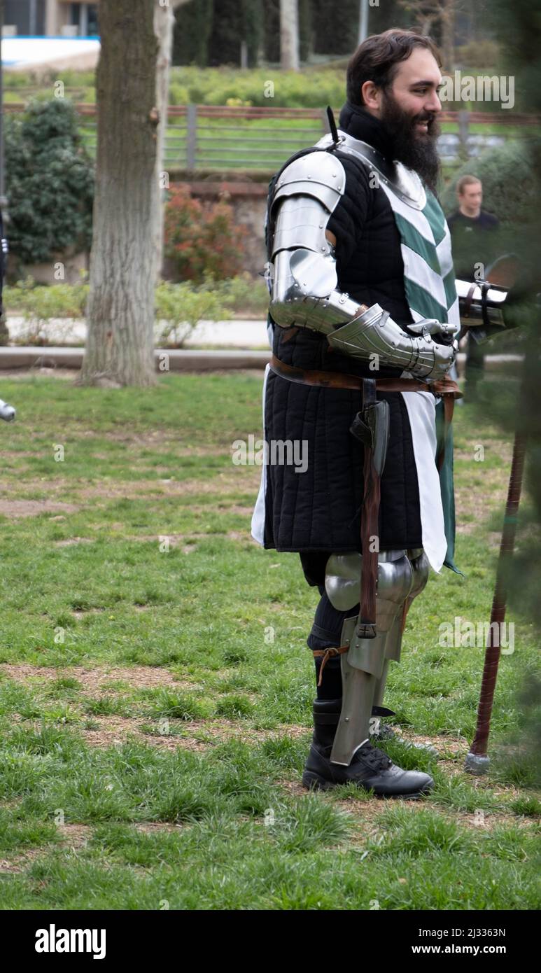medieval duel sward fighting Stock Photo - Alamy