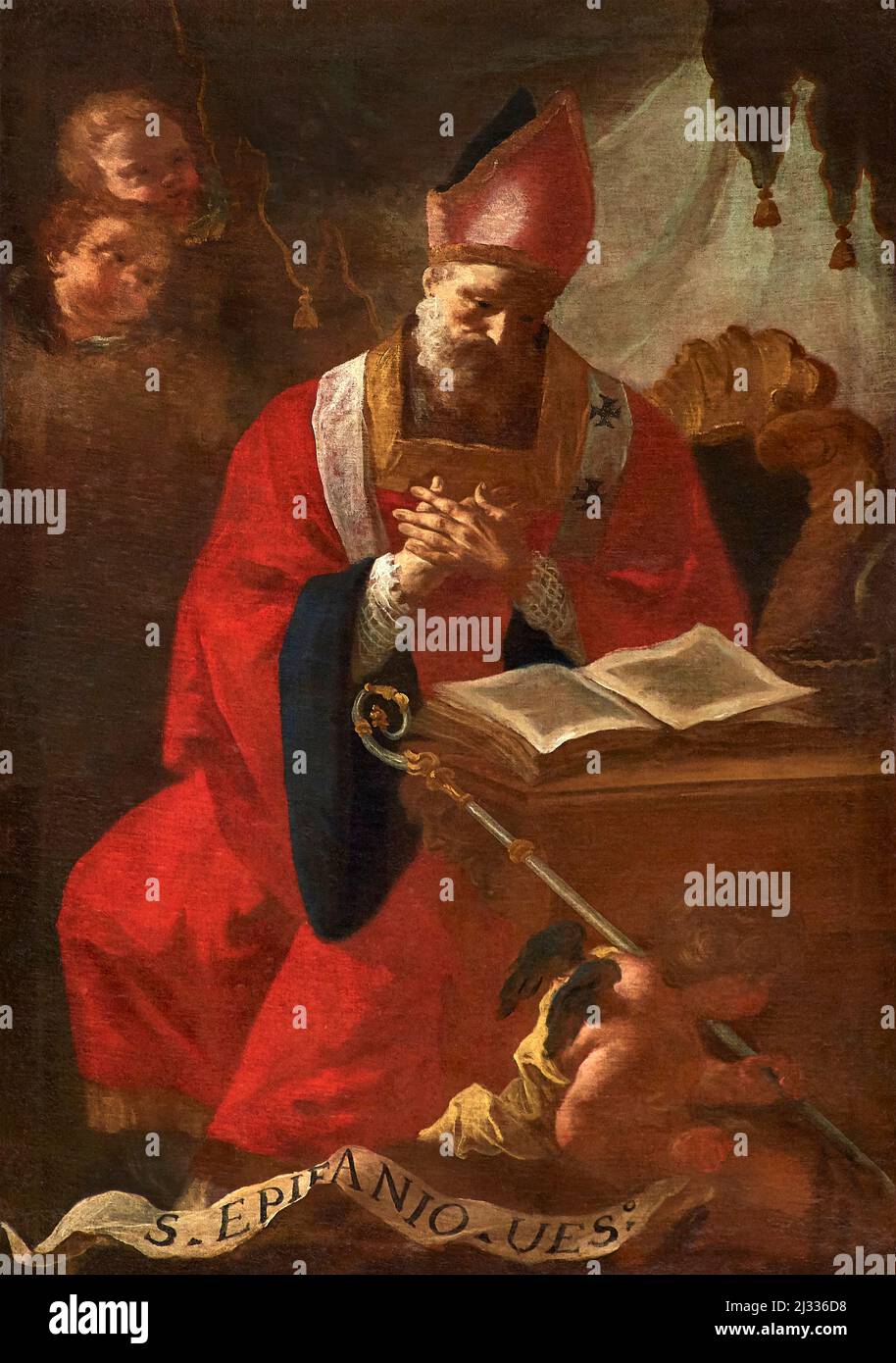 St.Epifanio bishop - oil on canvas - Francesco Cappella - 1770 ...