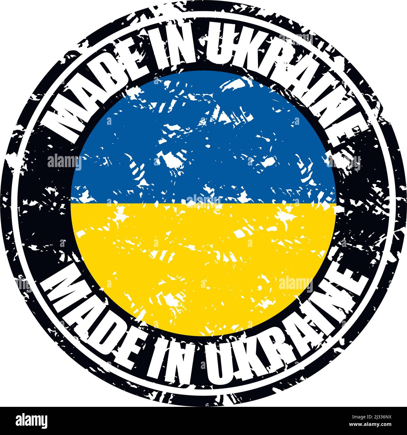 Rubber stamp made in ukraine, natural product mark. Vector seal stamp ...