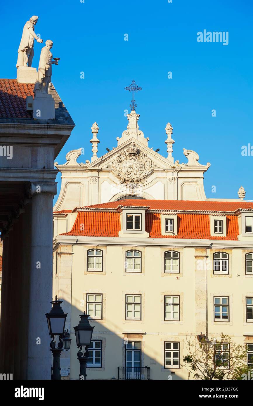 Lisbon Opera House and Rossio Square, Lisbon, Portugal, Europe Stock ...