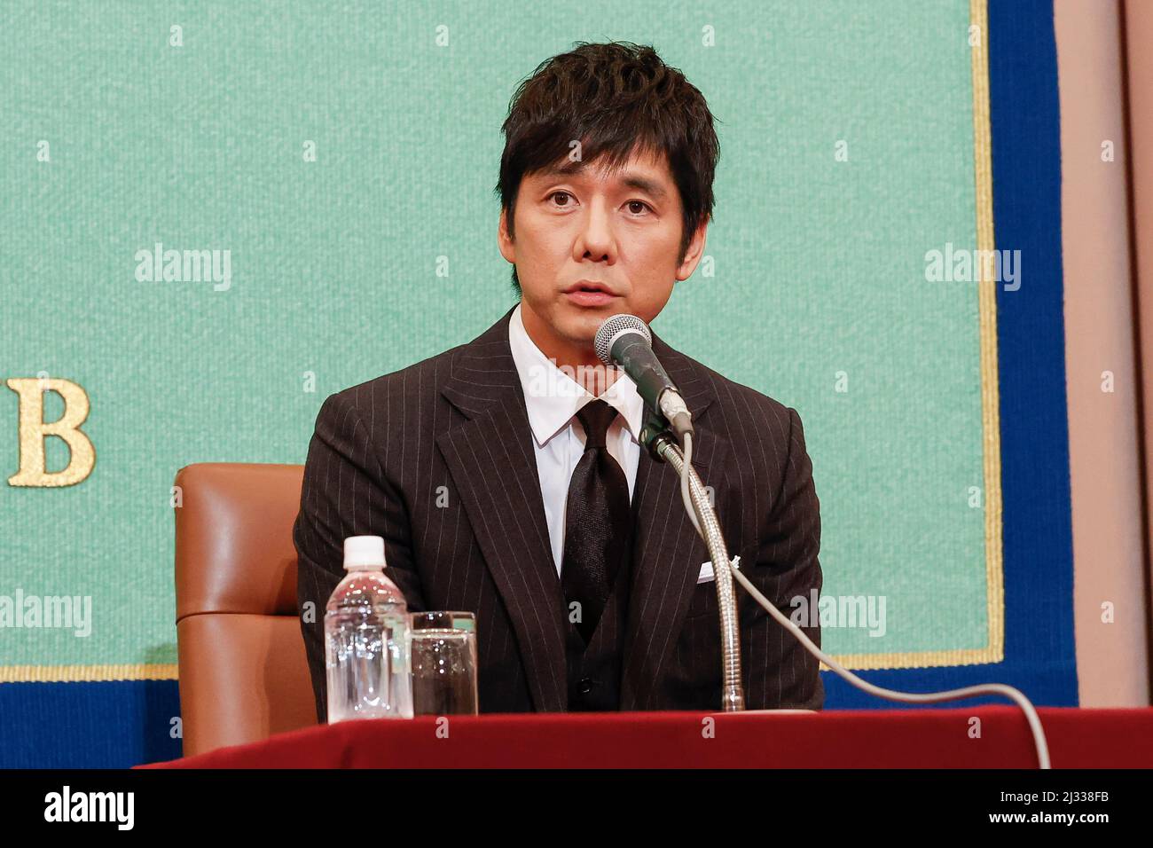 April 5, 2022, Tokyo, Japan: Japanese actor Hidetoshi Nishijima speaks ...
