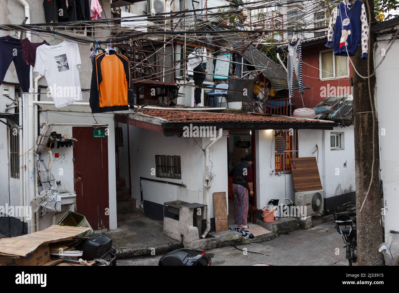 Small houses in Laoximen, poorer area of Shanghai and one of the oldest ...