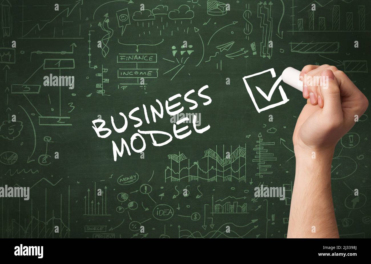 Hand drawing new business concept Stock Photo - Alamy