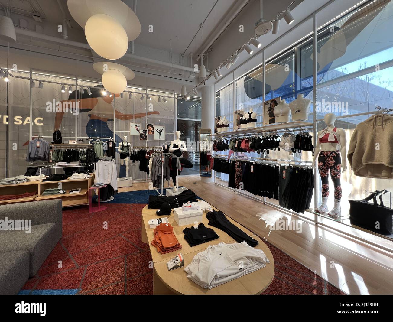 Interior of Nike by San Ramon store in San Ramon, California, February ...