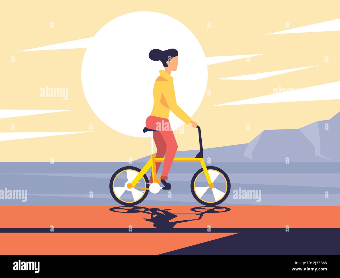 Woman bike racer Stock Vector Images - Alamy