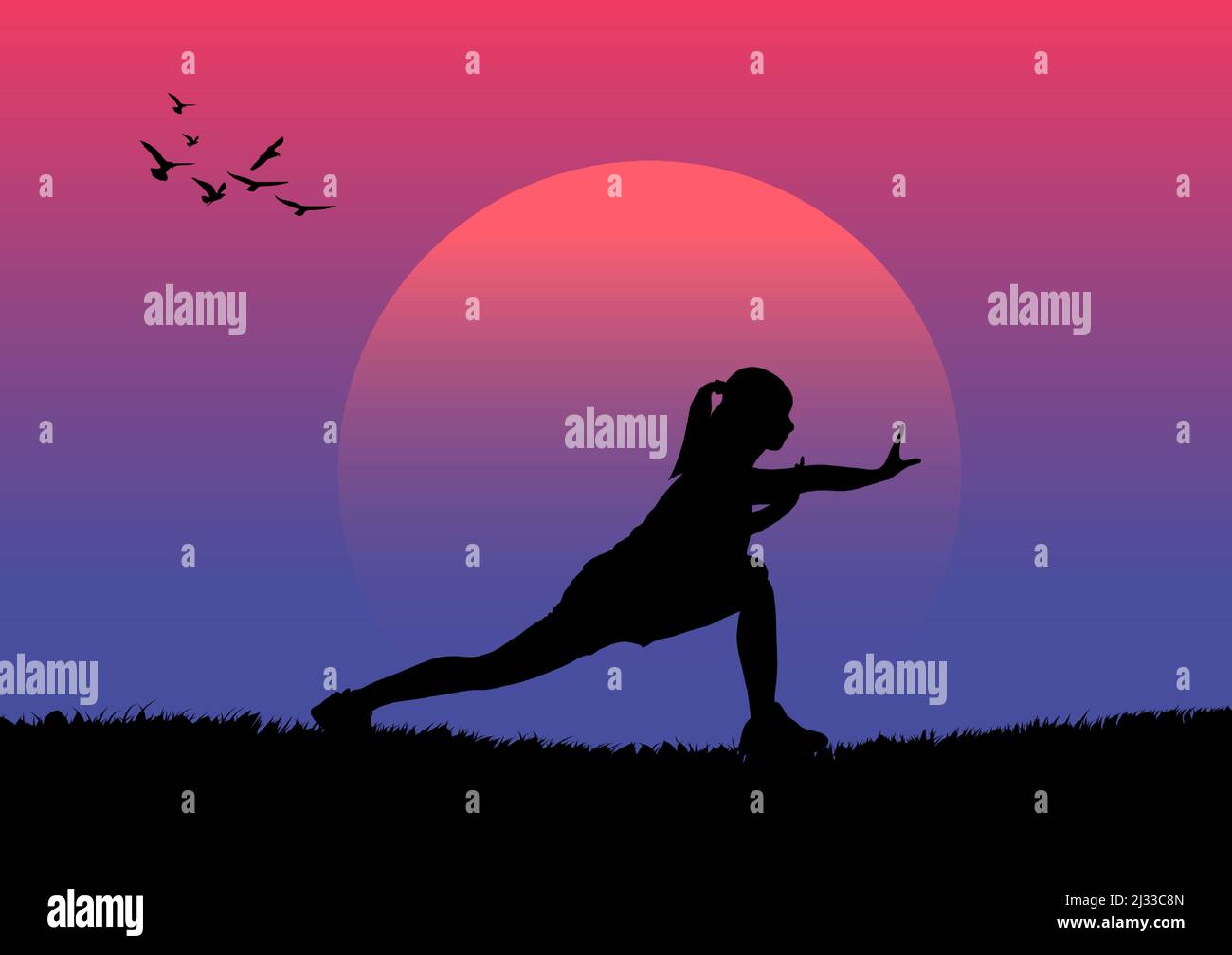 Health benefits of the outdoors Stock Vector Images - Alamy