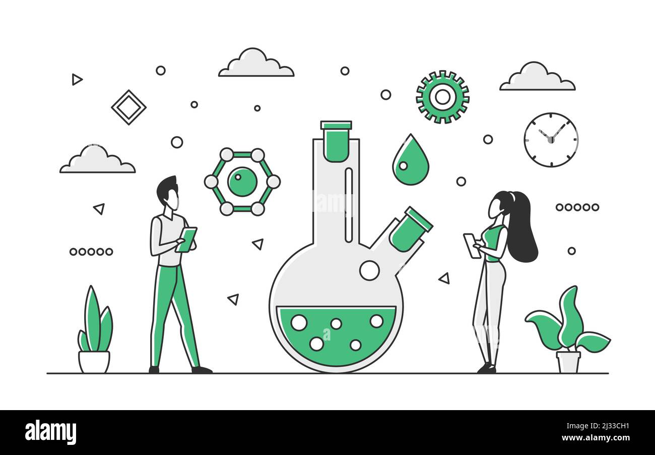 Scientific innovation and science improvement. Laboratory researchers ...