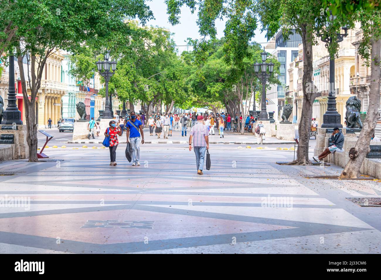 Cuban people wearing face masks are seen in their daily lifestyle in ...
