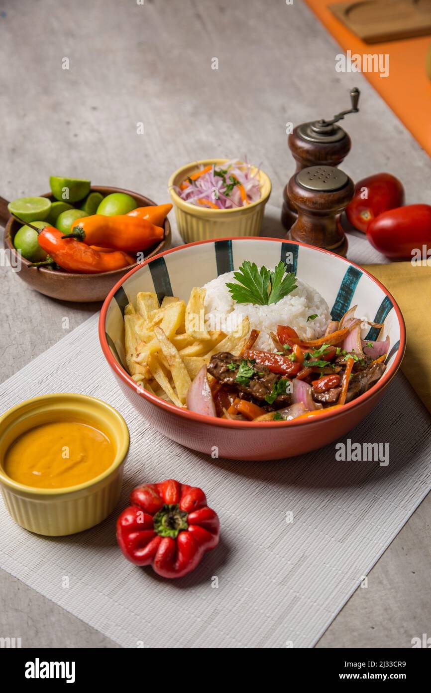 Peruvian food buffet table Assorted dishes gourmet cuisine Peru ...