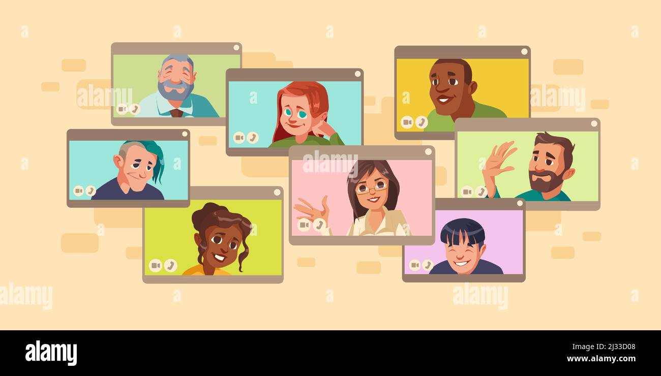 Videoconferencing vector vectors hi-res stock photography and images ...