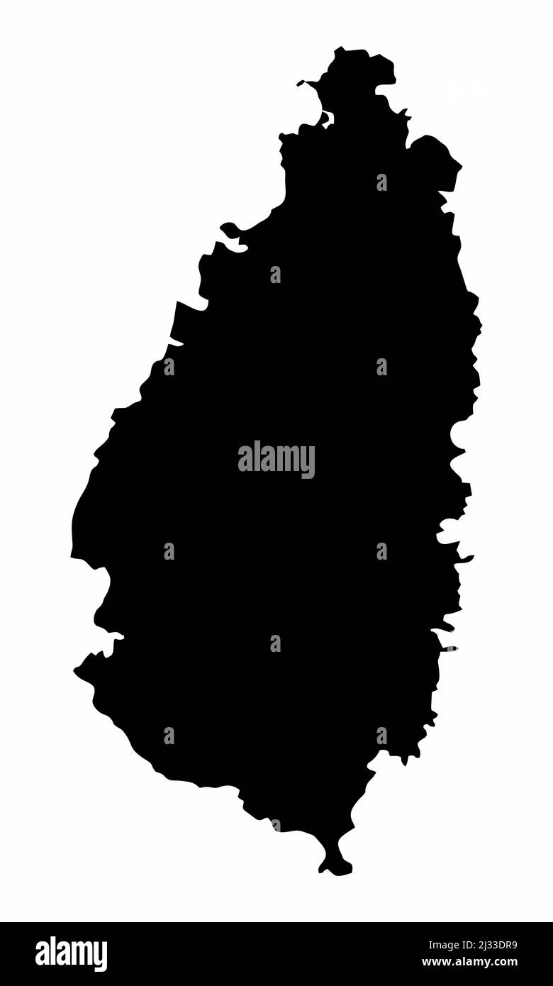 Vector map castries isolated hi-res stock photography and images - Alamy