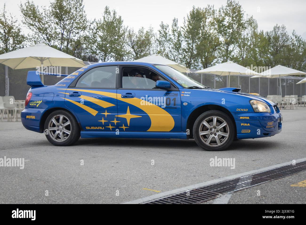 MONTMELO, SPAIN-OCTOBER 9, 2021: 2004 Subaru Impreza WRX STI sedan ...