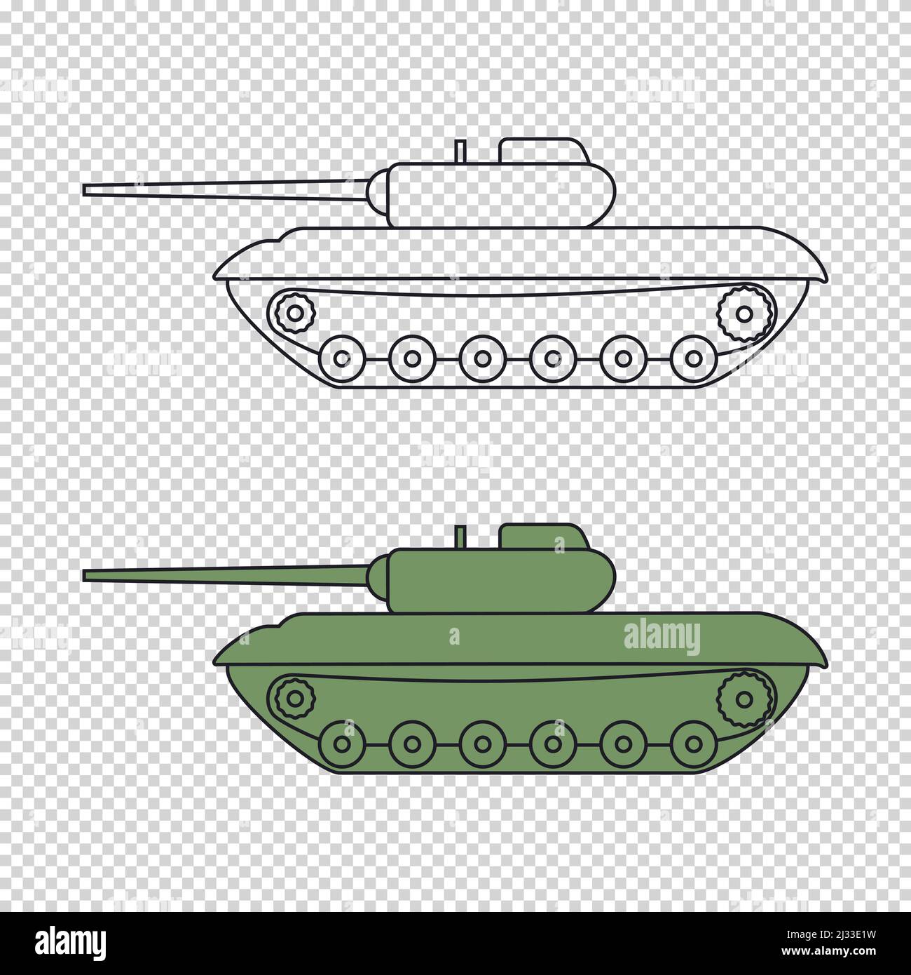 Tank icon isolated on transparent background. Tank logo concept. Battle ...