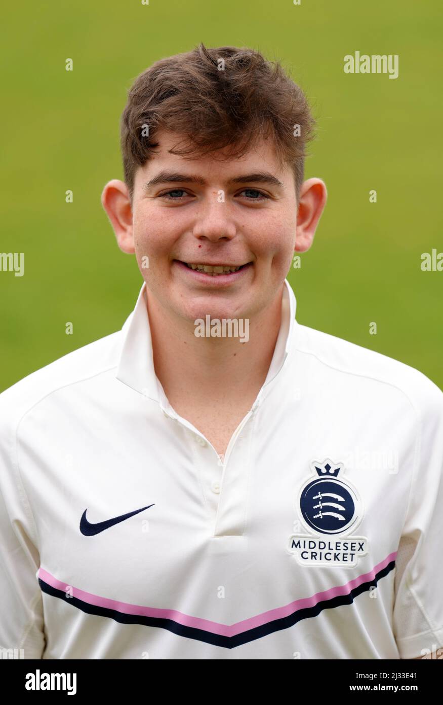 Middlesex's Ethan Bamber during a photocall at Lord's, London. Picture ...